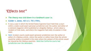 Jurisdiction issues in cyberspace | PPTX