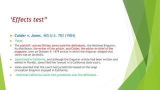 Jurisdiction issues in cyberspace | PPTX