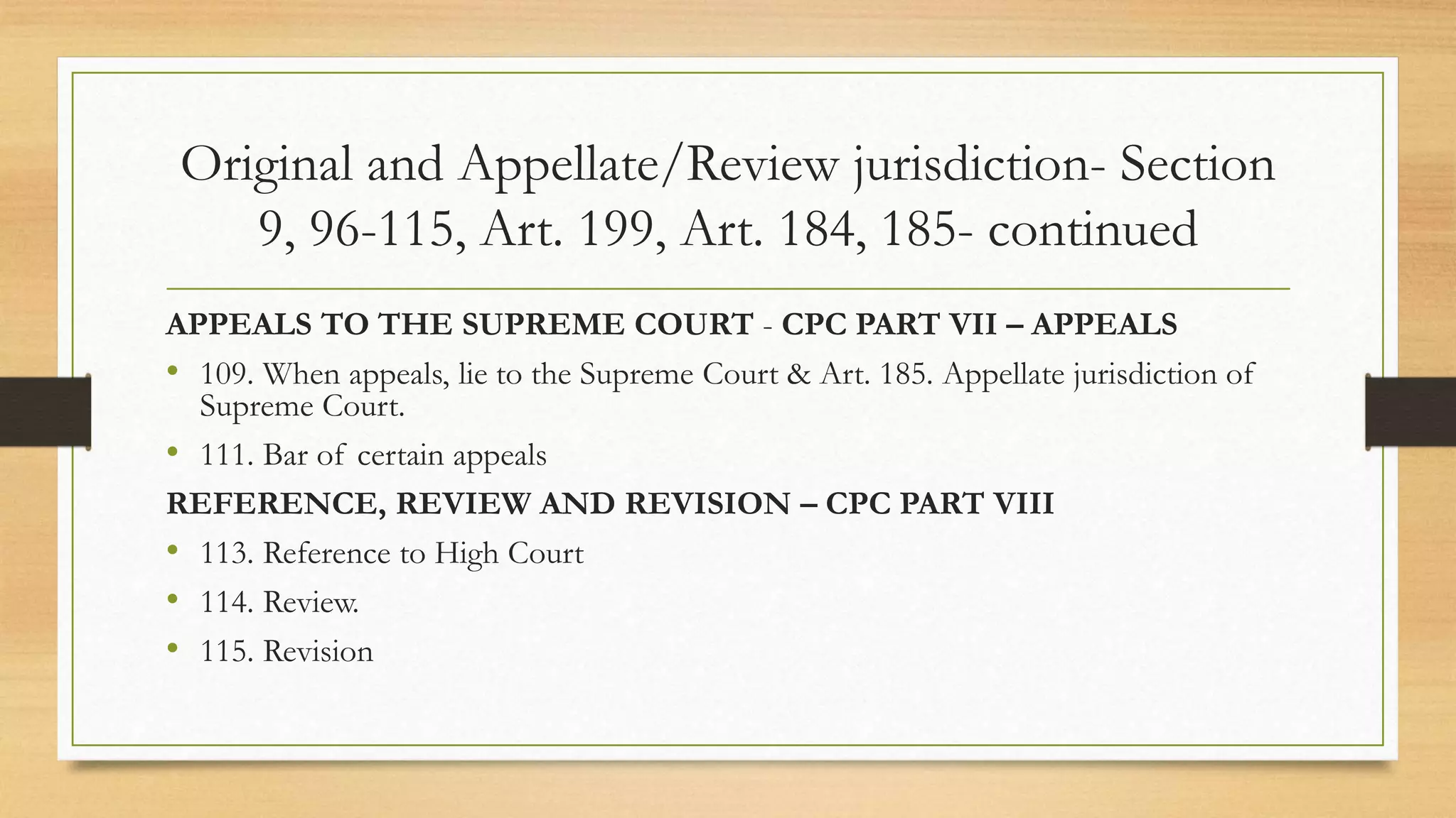 Jurisdiction of courts under cpc 1908 | PPTX