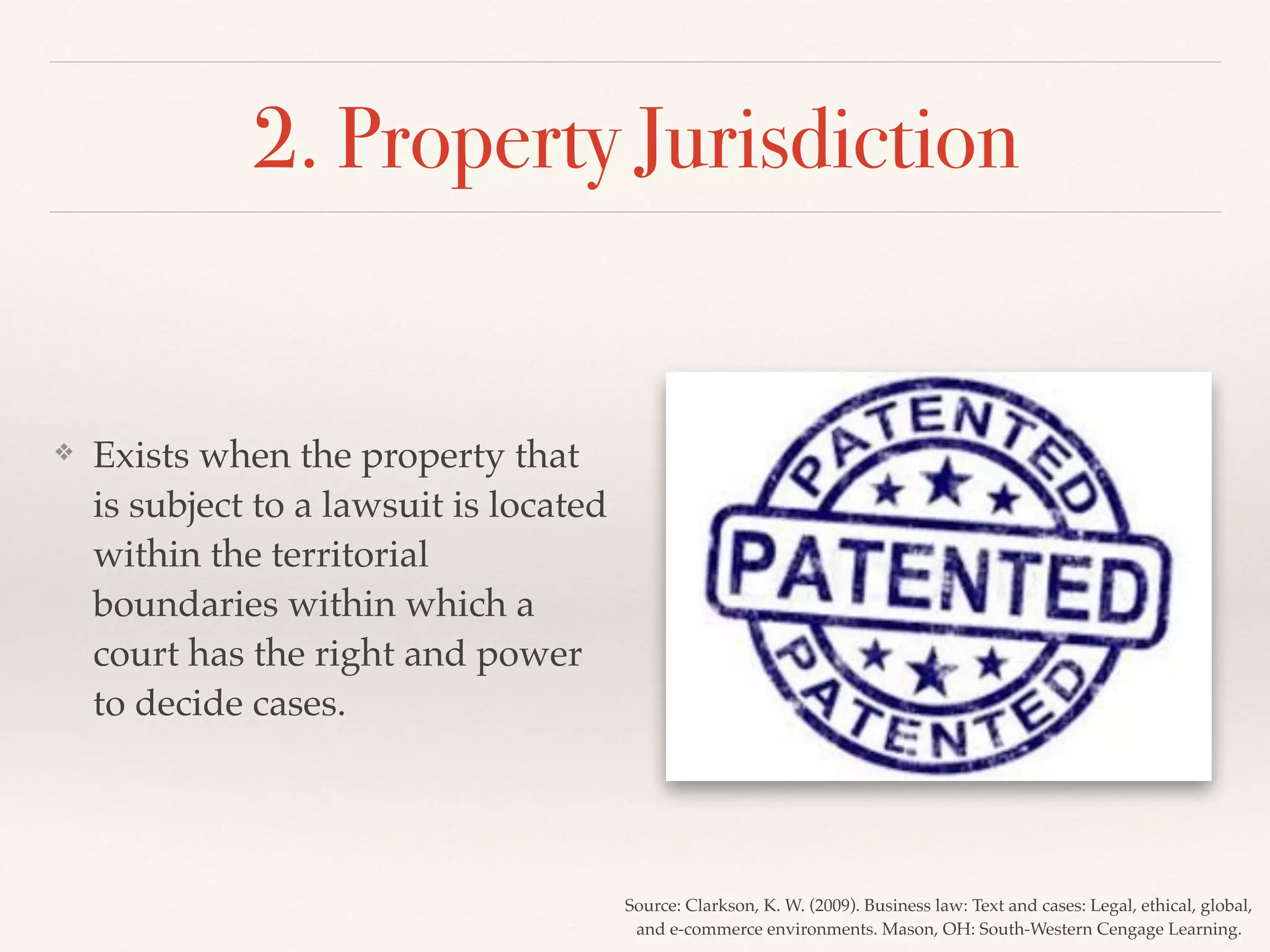 Business Law: Types of Jurisdiction | PDF
