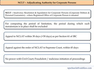Jurisdiction to NCLT - Key Aspects | PPT