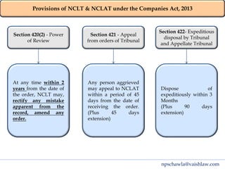Jurisdiction to NCLT - Key Aspects | PDF