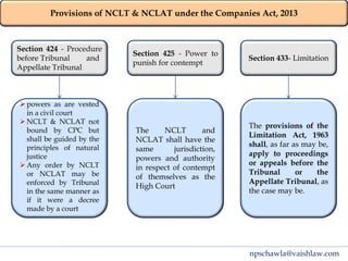 Jurisdiction to NCLT - Key Aspects | PDF