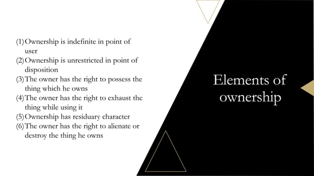 Concept of ownership under jurisprudence | PPTX