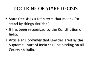 JUDICIAL PRECEDENTS AS A SOURCE OF LAW | PPTX