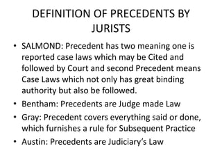 JUDICIAL PRECEDENTS AS A SOURCE OF LAW | PPTX