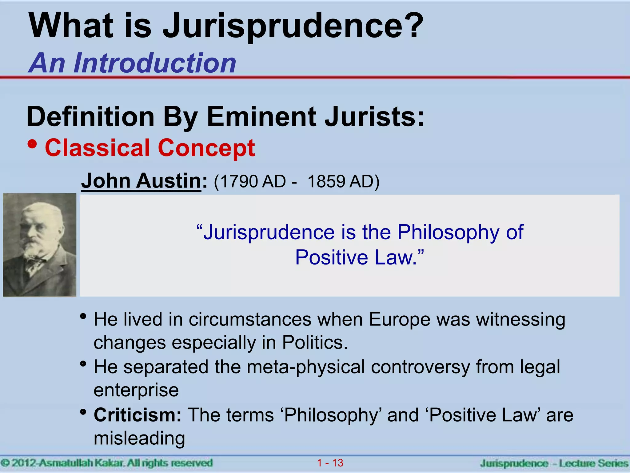 Jurisprudence ch.01 introduction | PPTX