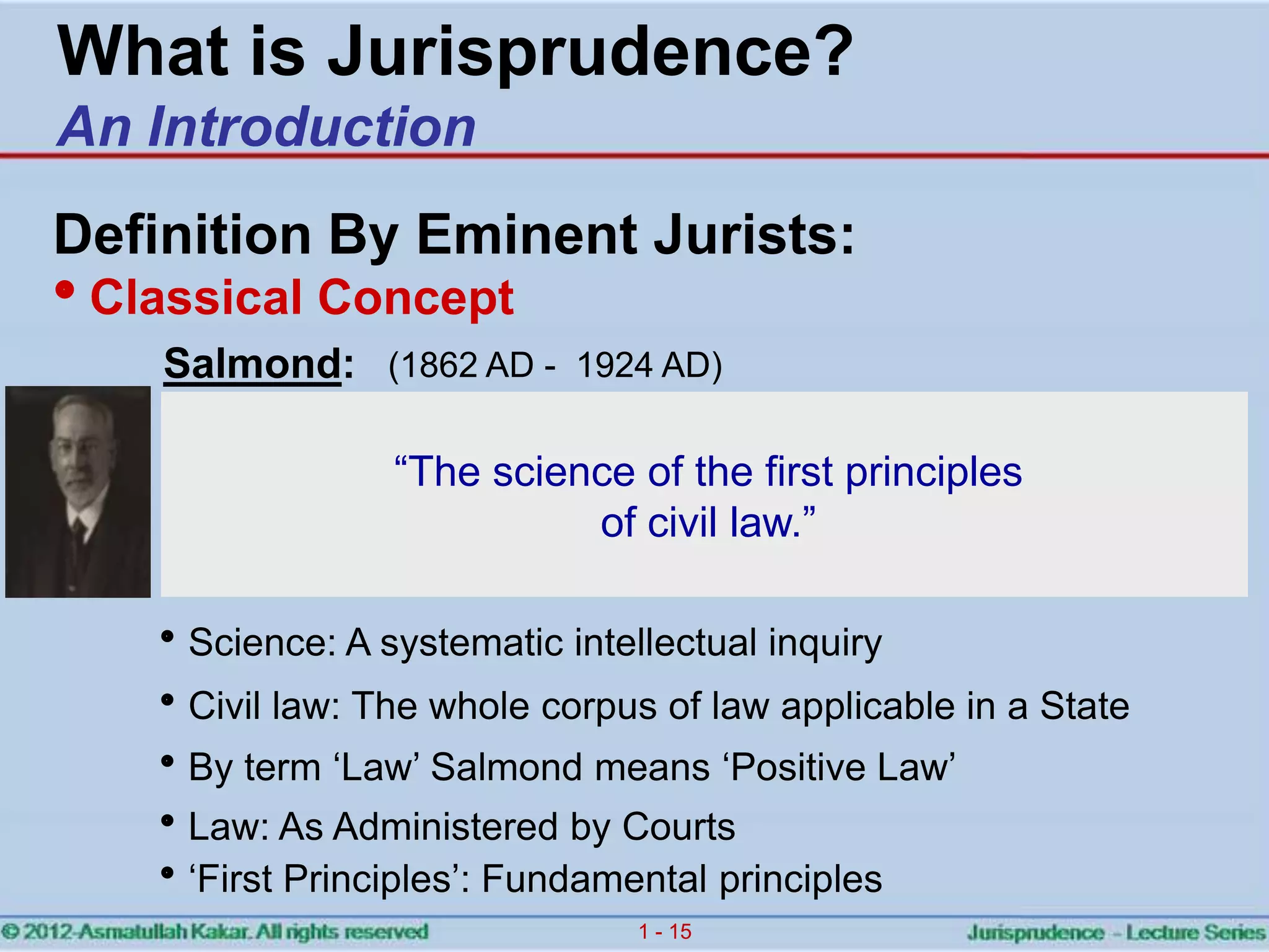Jurisprudence ch.01 introduction | PPTX