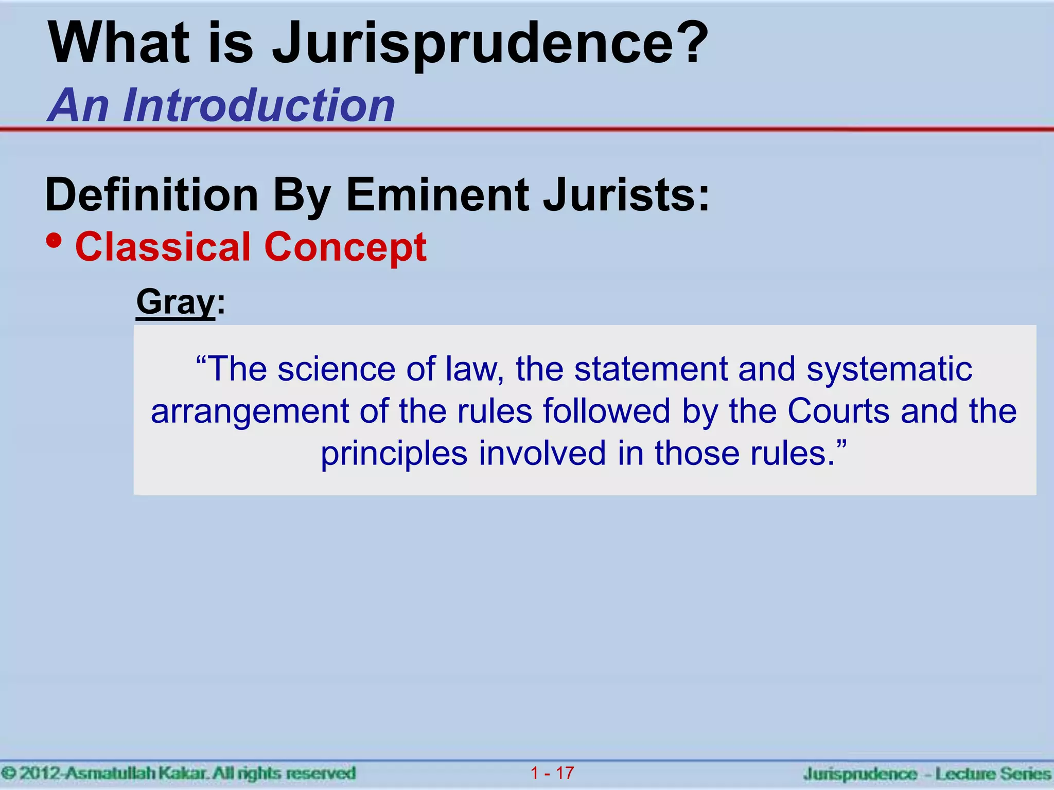 Jurisprudence ch.01 introduction | PPTX