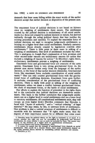 Jurisprudence - Dworkin Theory of Adjudication | PDF