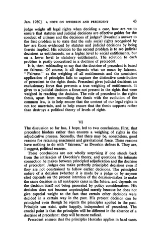 Jurisprudence - Dworkin Theory of Adjudication | PDF