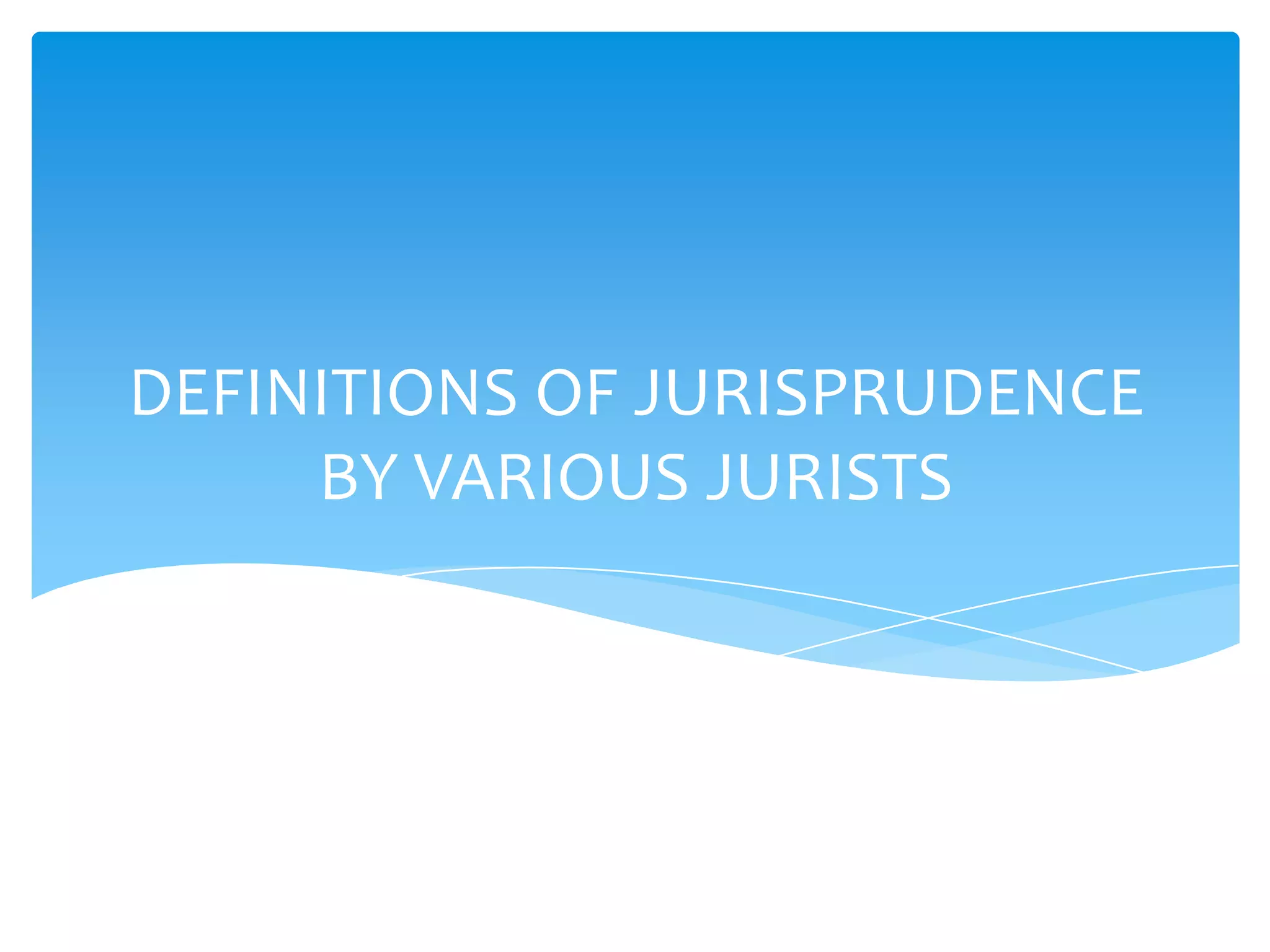 Jurisprudence introduction . | PDF