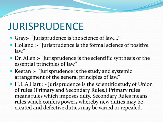 Jurisprudence its meaning, nature and scope | PPTX