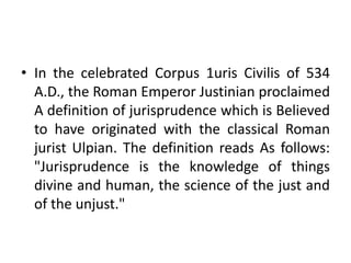 Jurisprudence 1.pptx | Education