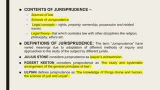 Ppt on jurisprudence for judiciary persp | PPT