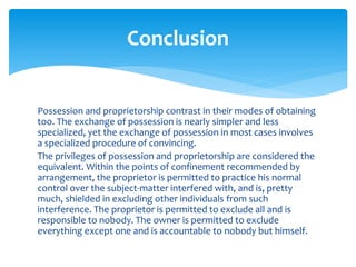 Jurisprudence Possession..pptx | Law