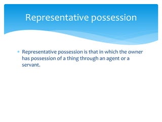 Jurisprudence Possession..pptx | Law
