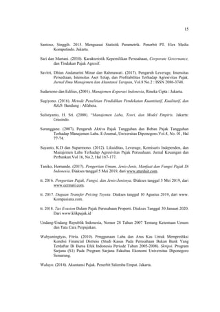 Pengaruh Intensitas Aset Tetap, Biaya Operasional, dan Intensitas ...