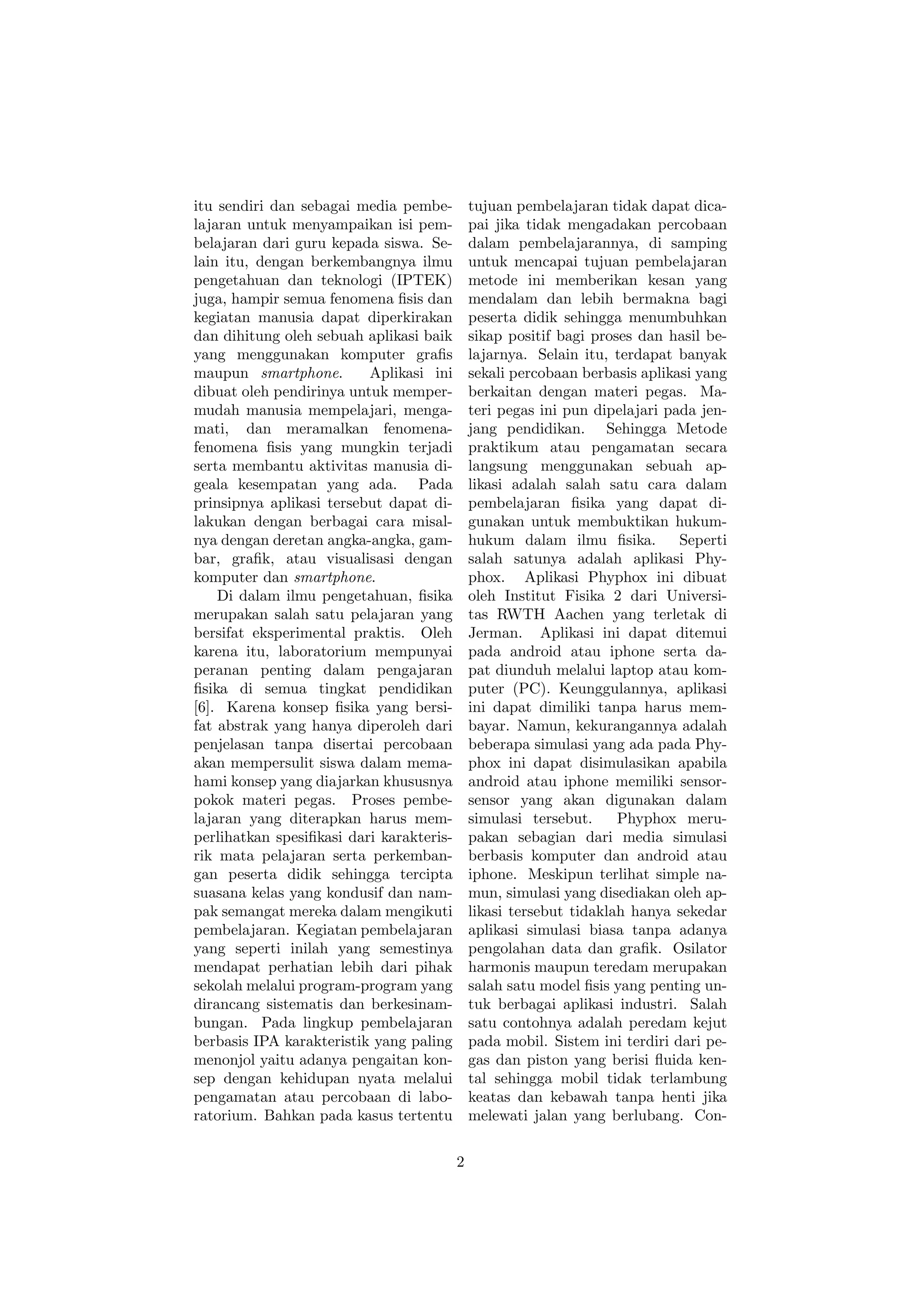 Keefektivitasan Aplikasi Phyphox dan Praktikum Sederhana Pegas Sebagai ...