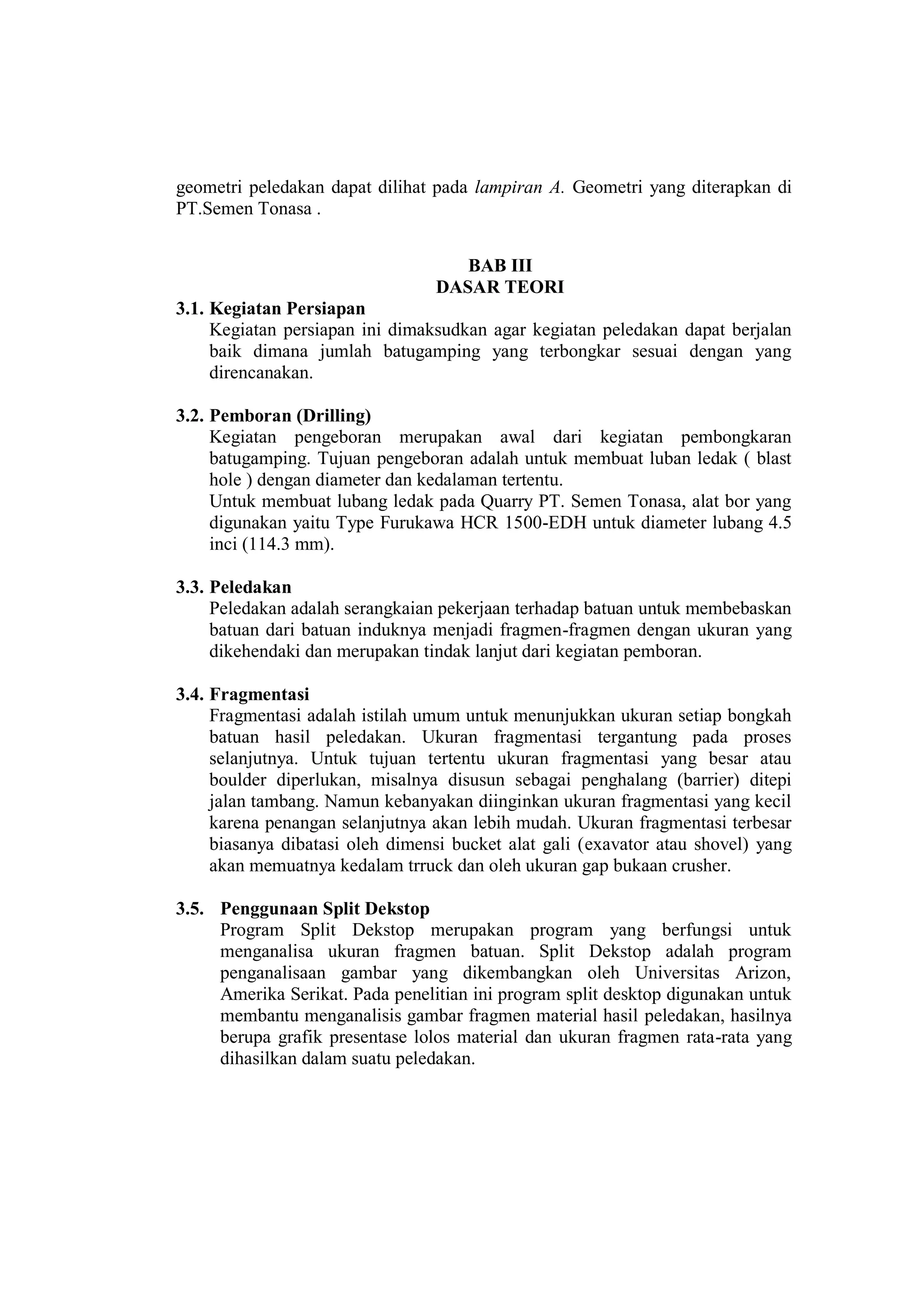 Jurnal Tugas Akhir Jurusan Teknik Pertambangan | PDF