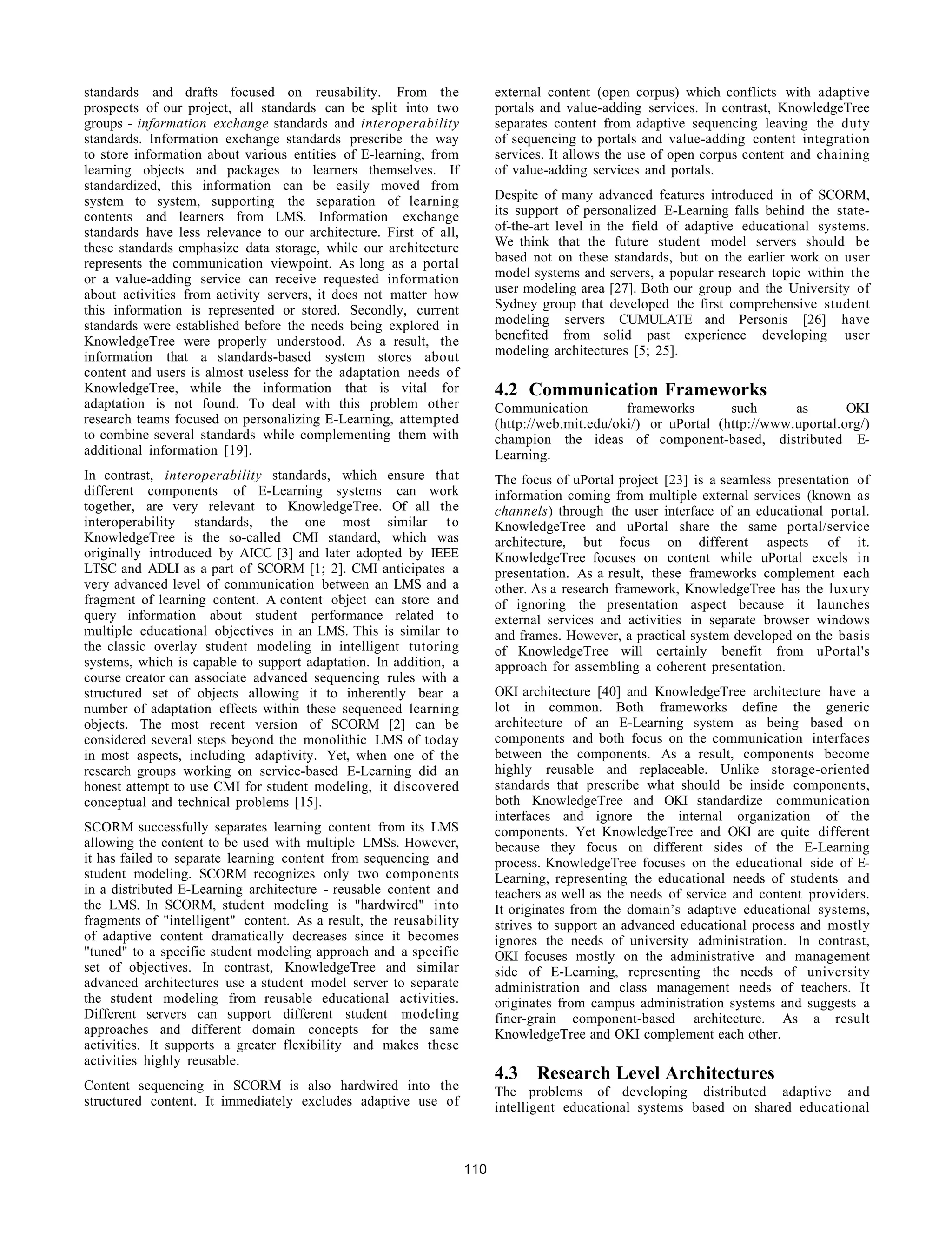 Jurnal a distributed architecture for adaptive e-learning | PDF | Web Development | Internet