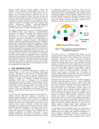 Jurnal a distributed architecture for adaptive e-learning | PDF | Web ...