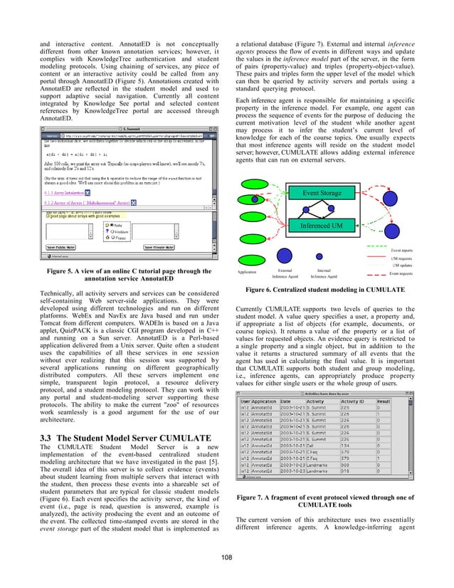 Jurnal a distributed architecture for adaptive e-learning | PDF | Web Development | Internet