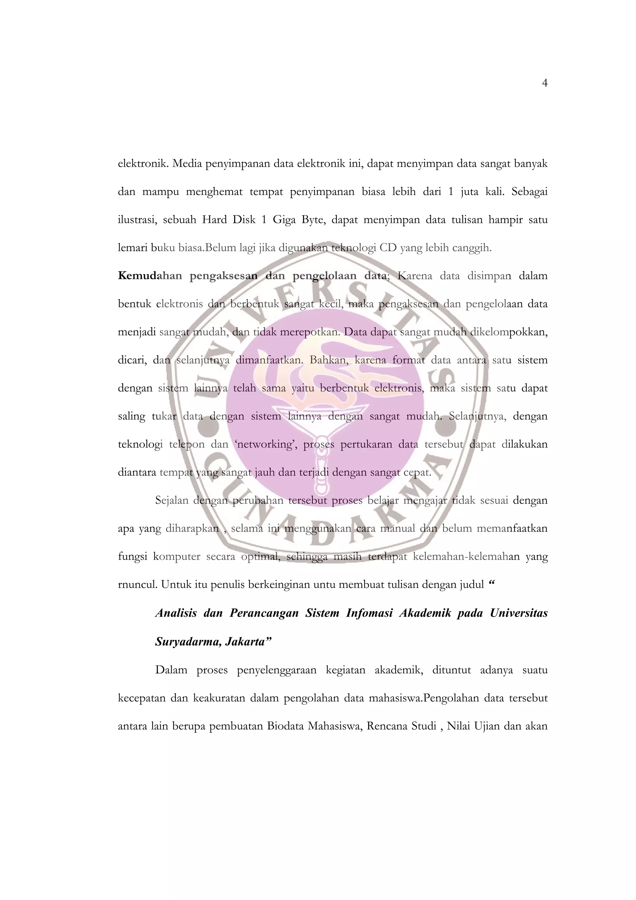 Jurnal analisis dan perancangan sistem informasi akademik | PDF