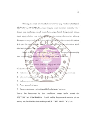 Jurnal analisis dan perancangan sistem informasi akademik | PDF