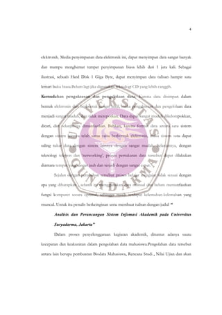 Jurnal analisis dan perancangan sistem informasi akademik | PDF