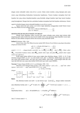 Jurnal aplikasi sistem persamaan linear aljabar max-plus dalam mengoptimalisasi waktu produksi ...