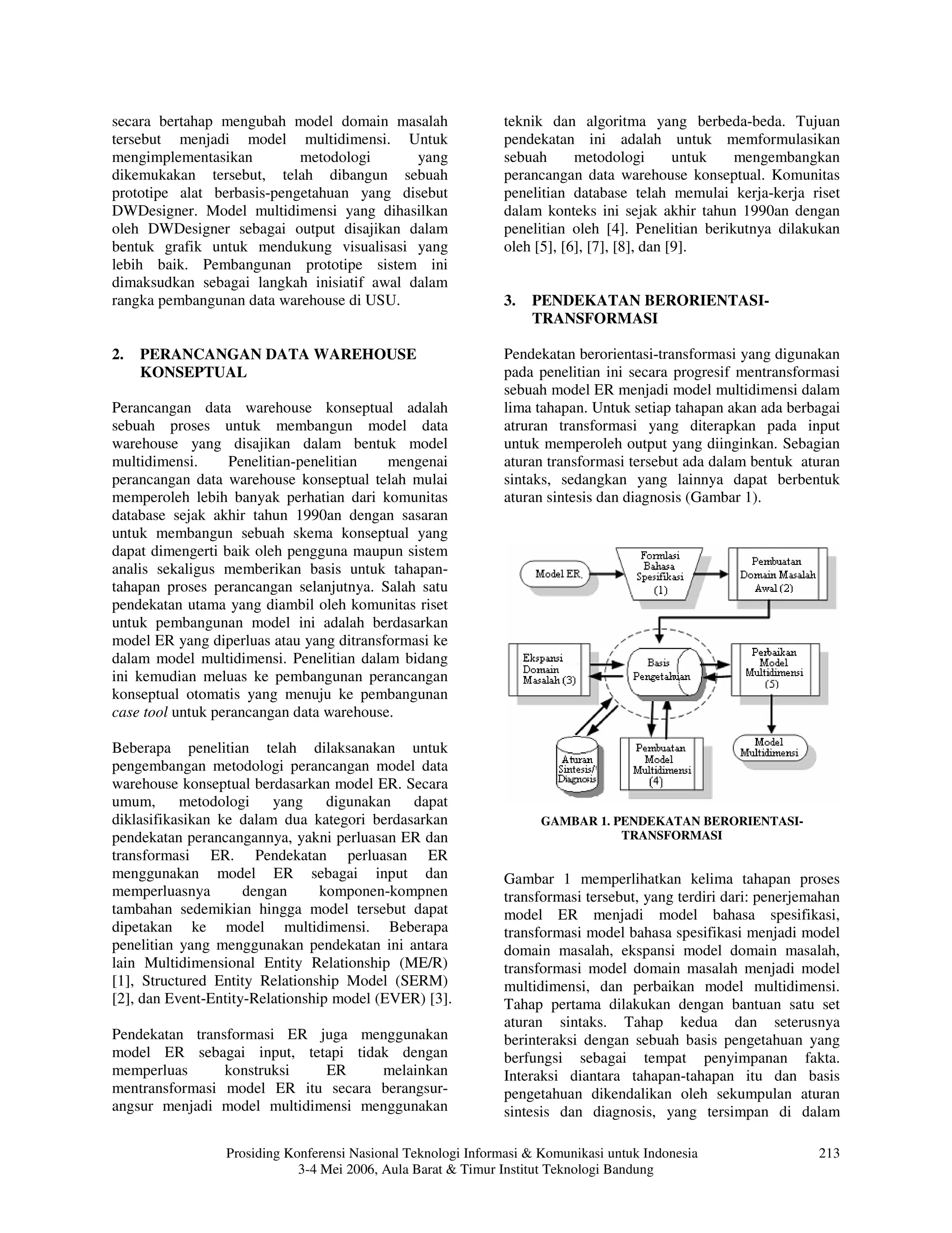 Jurnal data warehouse inisiatif di universitas sumatera utara | PDF