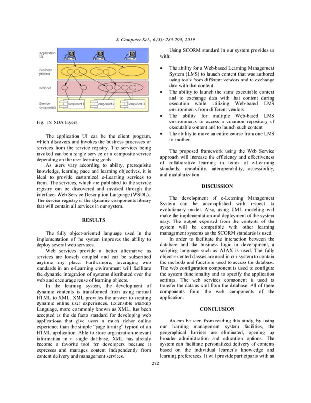 Jurnal e-learning management system using service oriented architecture | PDF
