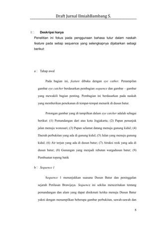 PENULISAN KARYA ILMIAH - Contoh Jurnal Bambang 2016 | RTF