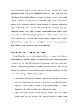 Hubungan Masyarakat Asimetris dan Simetris | DOCX