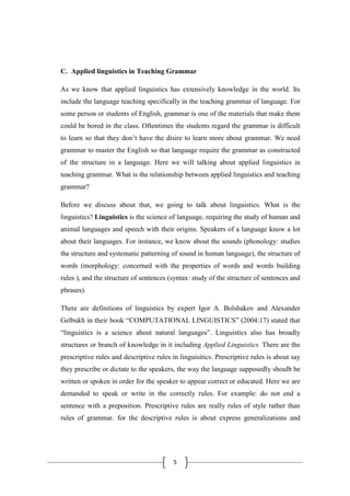 applied linguistics Jurnal Riska | PDF