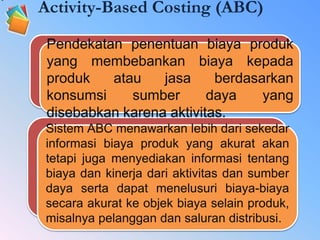 Jurnal ABC (Activity-Based Costing) dalam Keputusan harga Kompetitif) | PPT