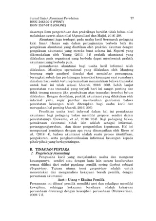 MENGUNGKAP INFORMASI AKUNTANSI USAHA KECIL (SEBUAH STUDI FENOMENOLOGI ...