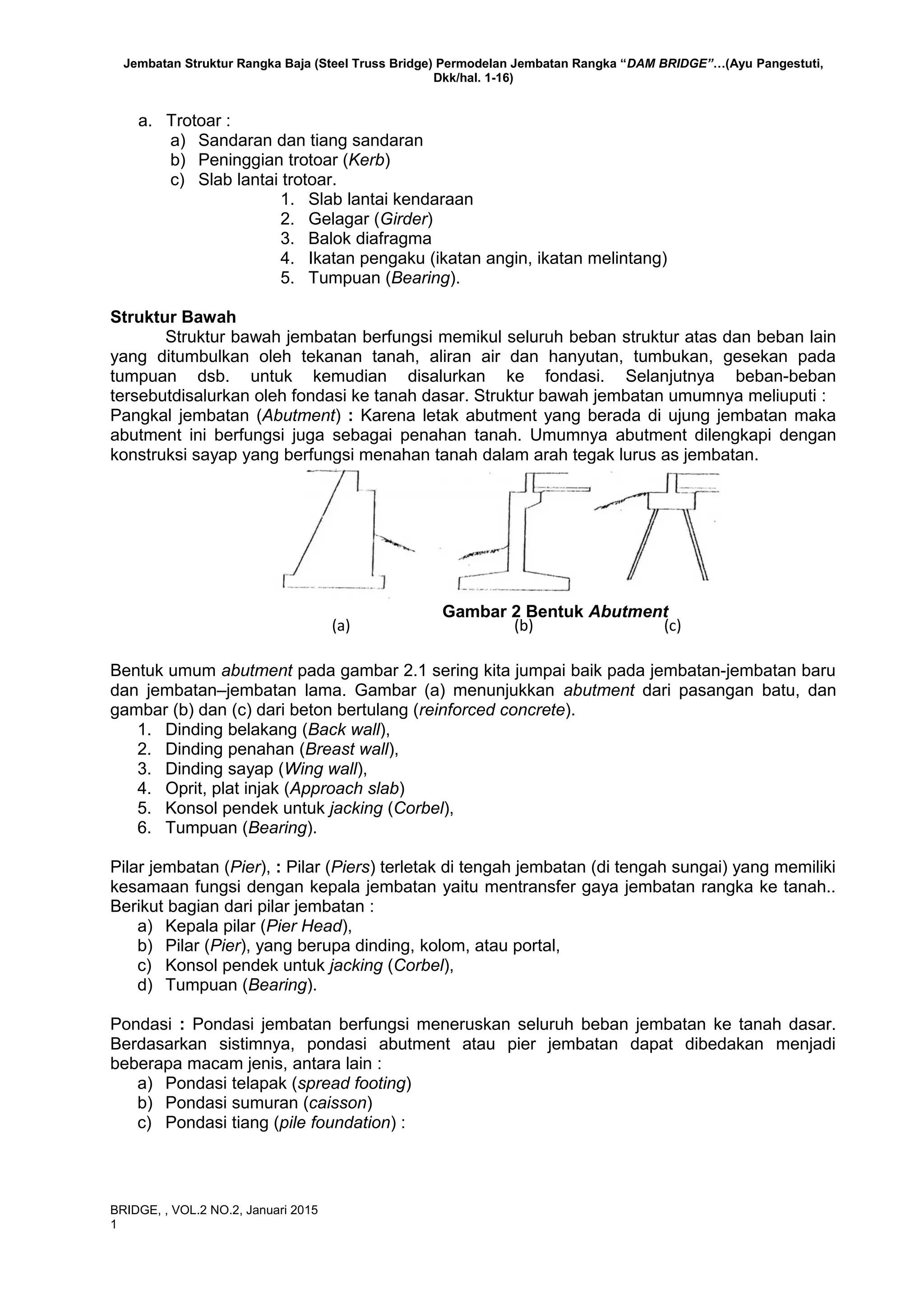 Jurnal jembatan | DOC
