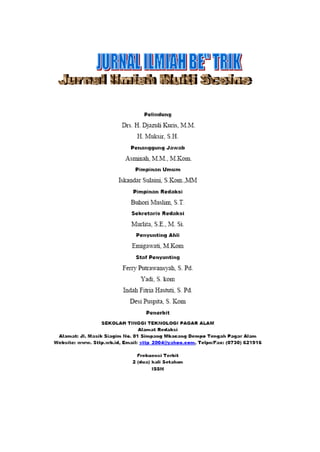 Sistem E-learning Berbasis Web Pada SMA Muhammadiyah Pagaralam | PDF