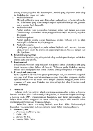 Sistem E-learning Berbasis Web Pada SMA Muhammadiyah Pagaralam | PDF