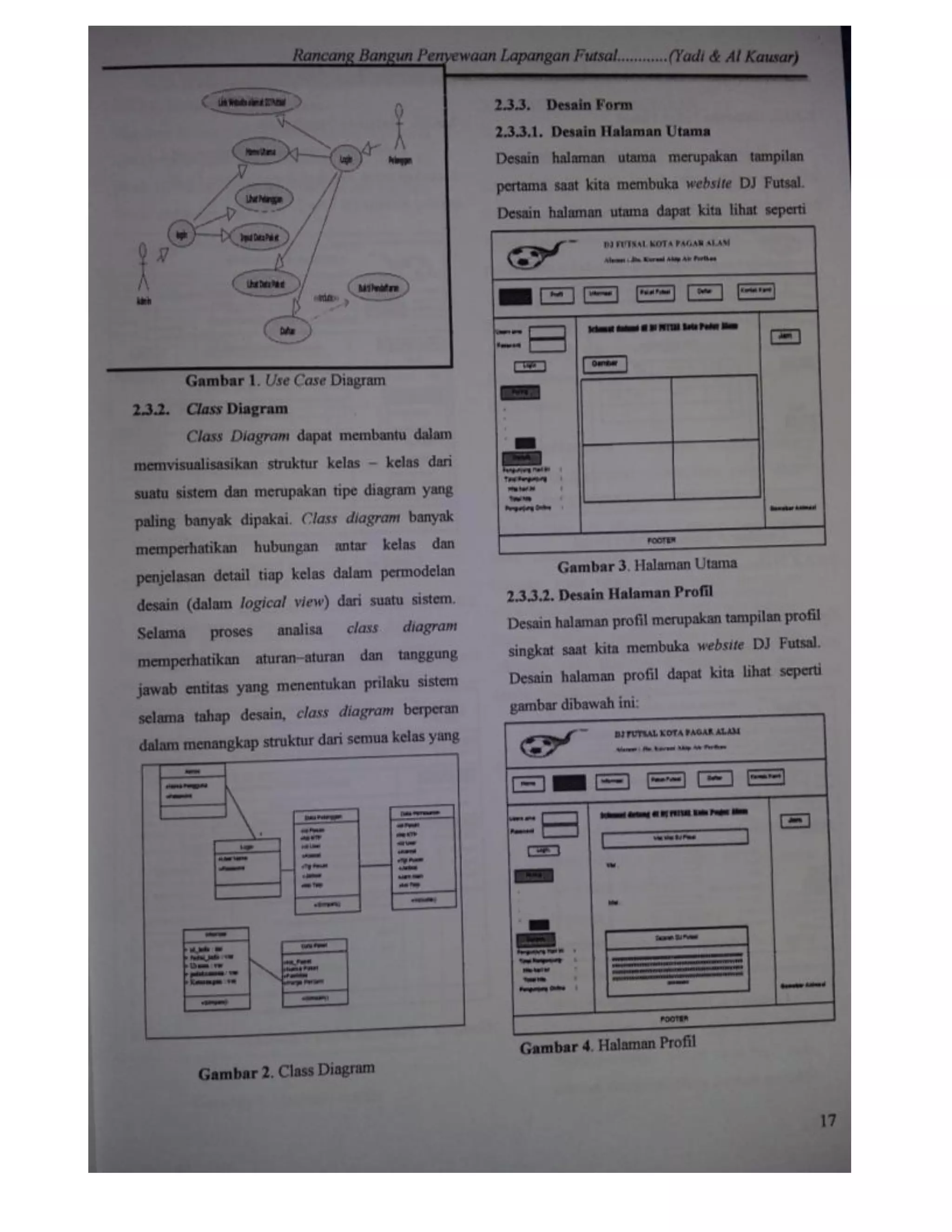 Rancangan bangun penyewaan lapangan futsal Dj pagar alam berbasis web | PDF