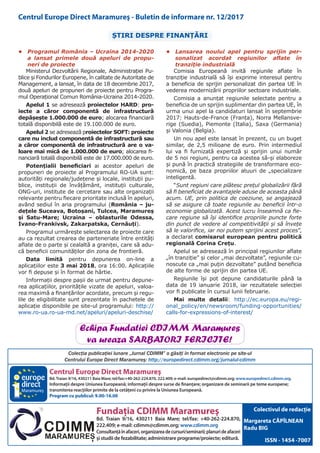 Jurnal CDIMM nr. 12/2017_Europe Direct Maramures | PDF