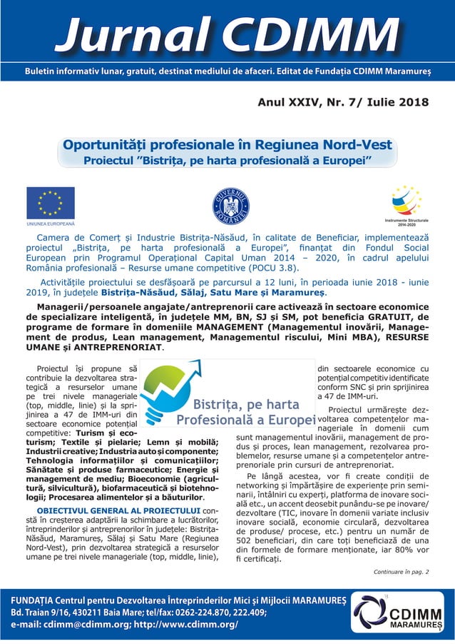 Jurnal CDIMM7/2018_Europe Direct Maramures | PDF