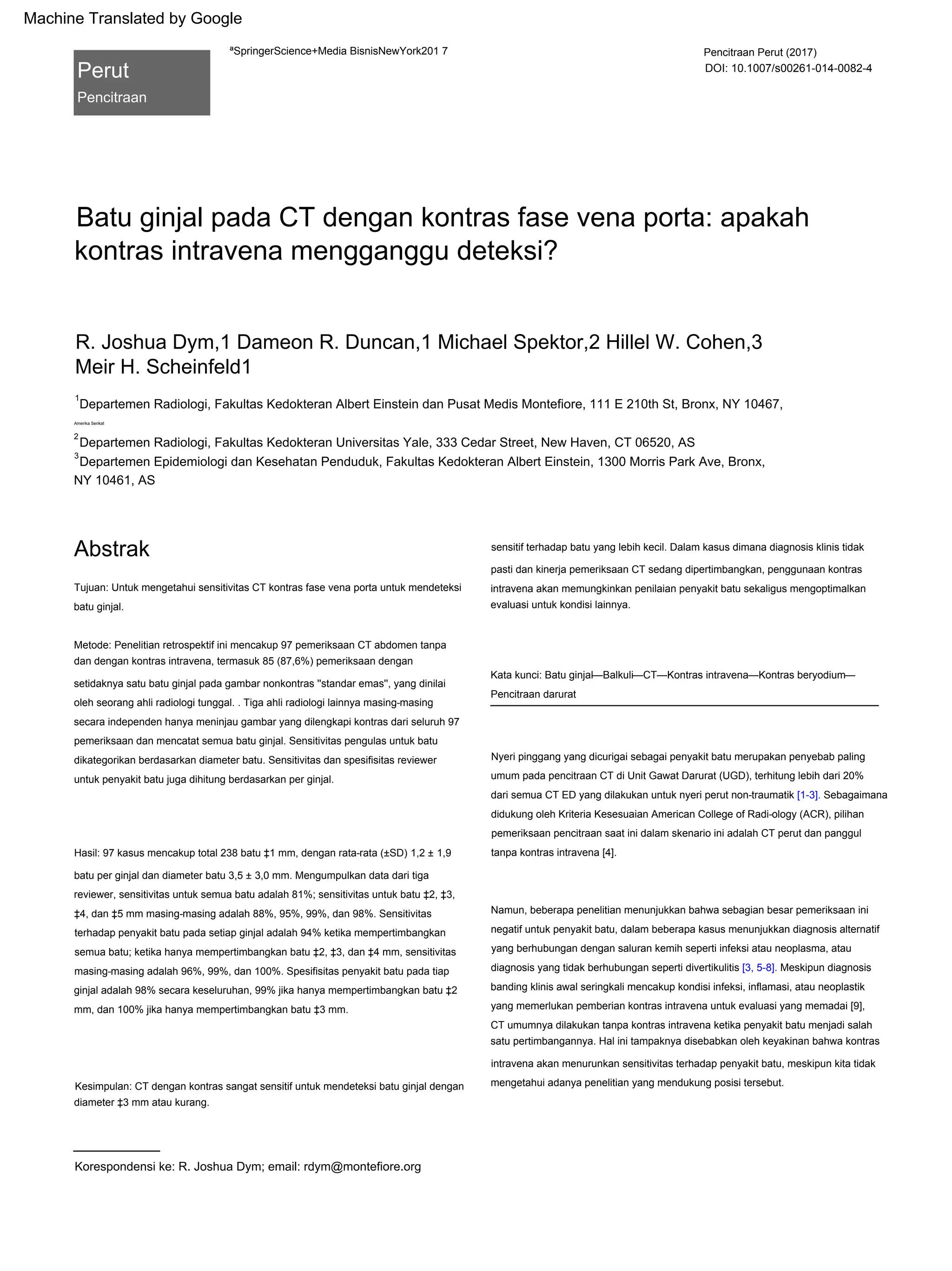 Jurnal Dani BAtu Ginjal pada CT Scan dengan kontras .pdf