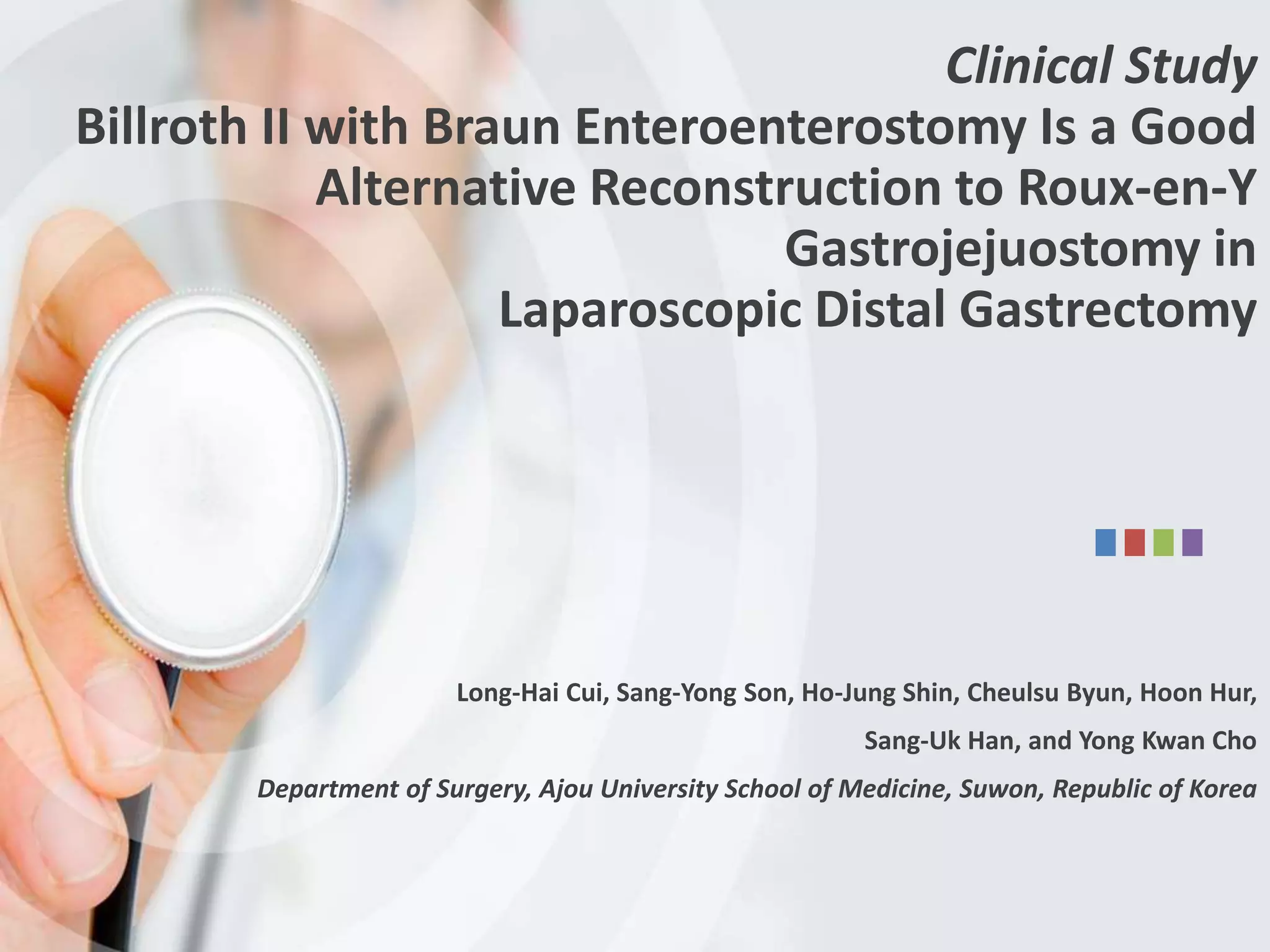 Journal reading Billroth 2 vs Roux-en-Y in Distal Gastrectomy | PPTX