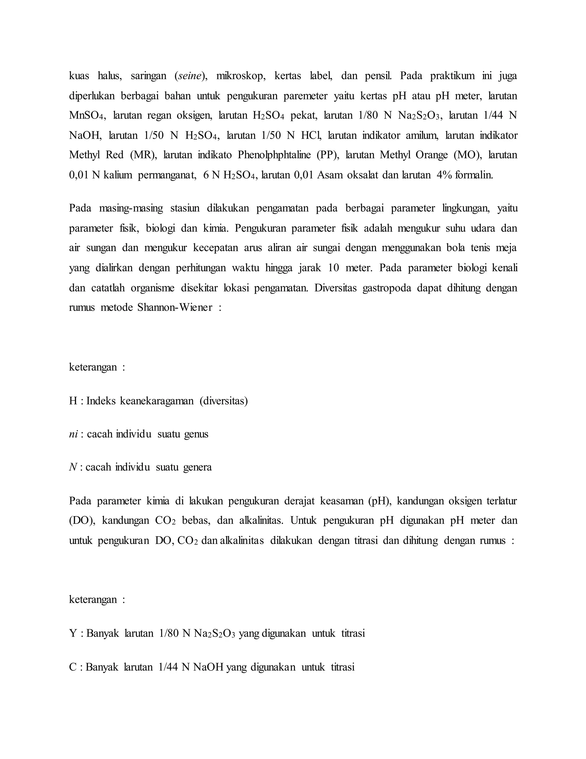 Jurnal ekologi perairan | DOCX