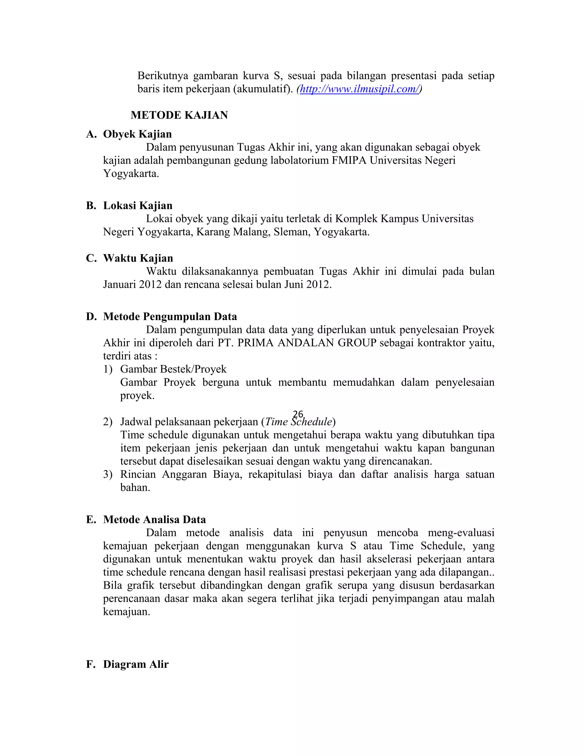Jurnal evaluasi akselerasi pelaksanaan pembangunan proyek berdasarkan time schedule kurva s pada ...