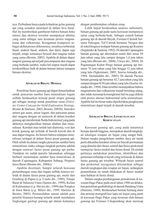 Jurnal fasies gunung api dan aplikasinya | PDF