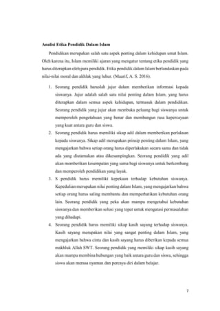 Hakikat Pendidik dalam Islam | PDF